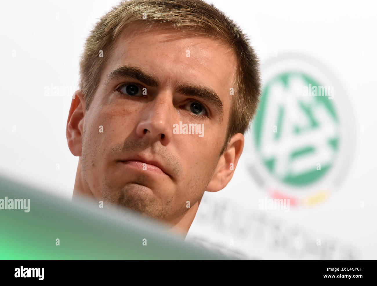 Santo Andre, Brazil. 11th July, 2014. Philipp Lahm attends a press ...