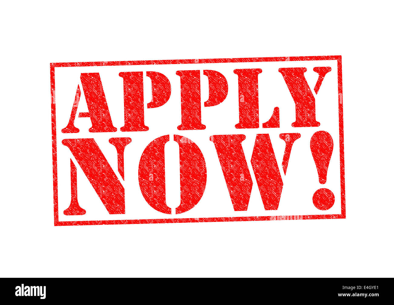 APPLY NOW! Rubber Stamp over a white background Stock Photo - Alamy