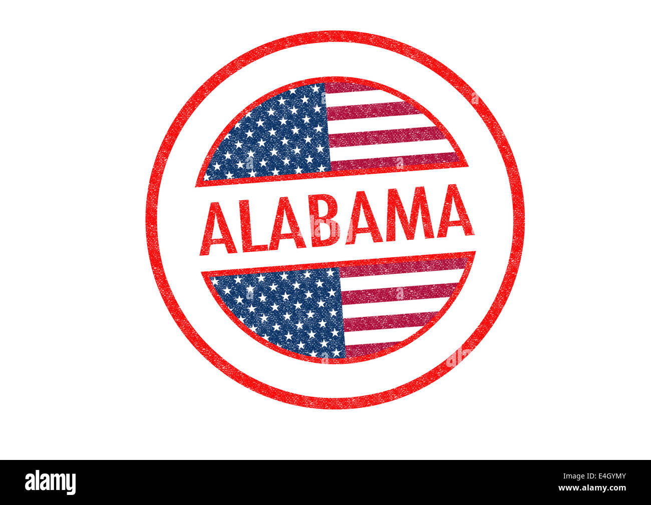 Passport-style ALABAMA rubber stamp over a white background Stock Photo ...