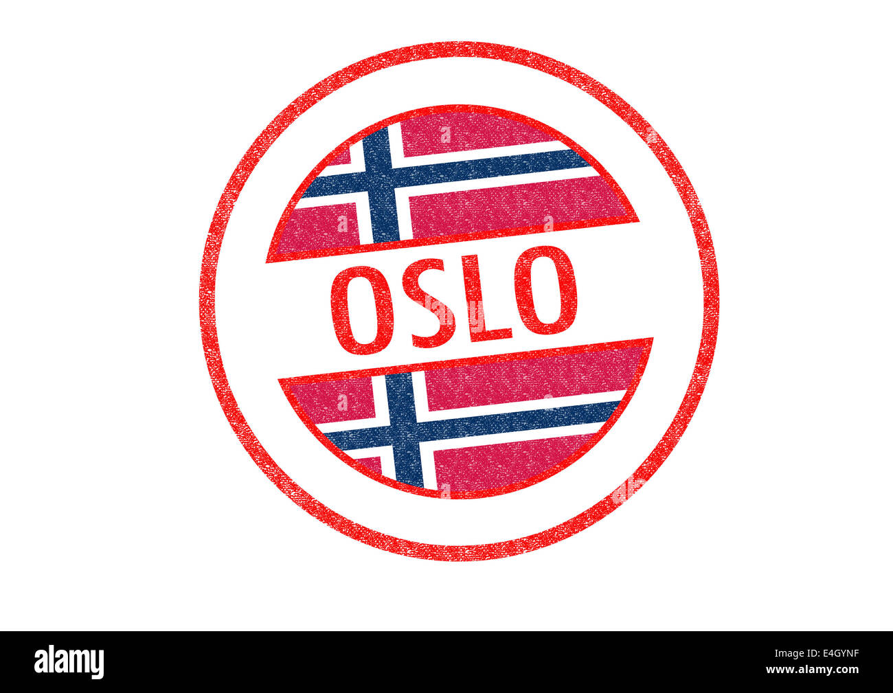 Passport-style OSLO rubber stamp over a white background Stock Photo ...