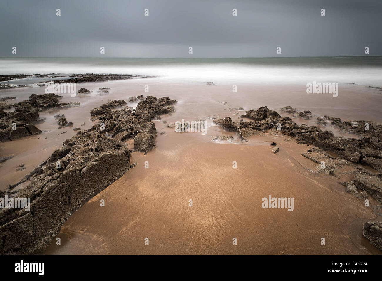 Moody beach shore scene hi-res stock photography and images - Alamy