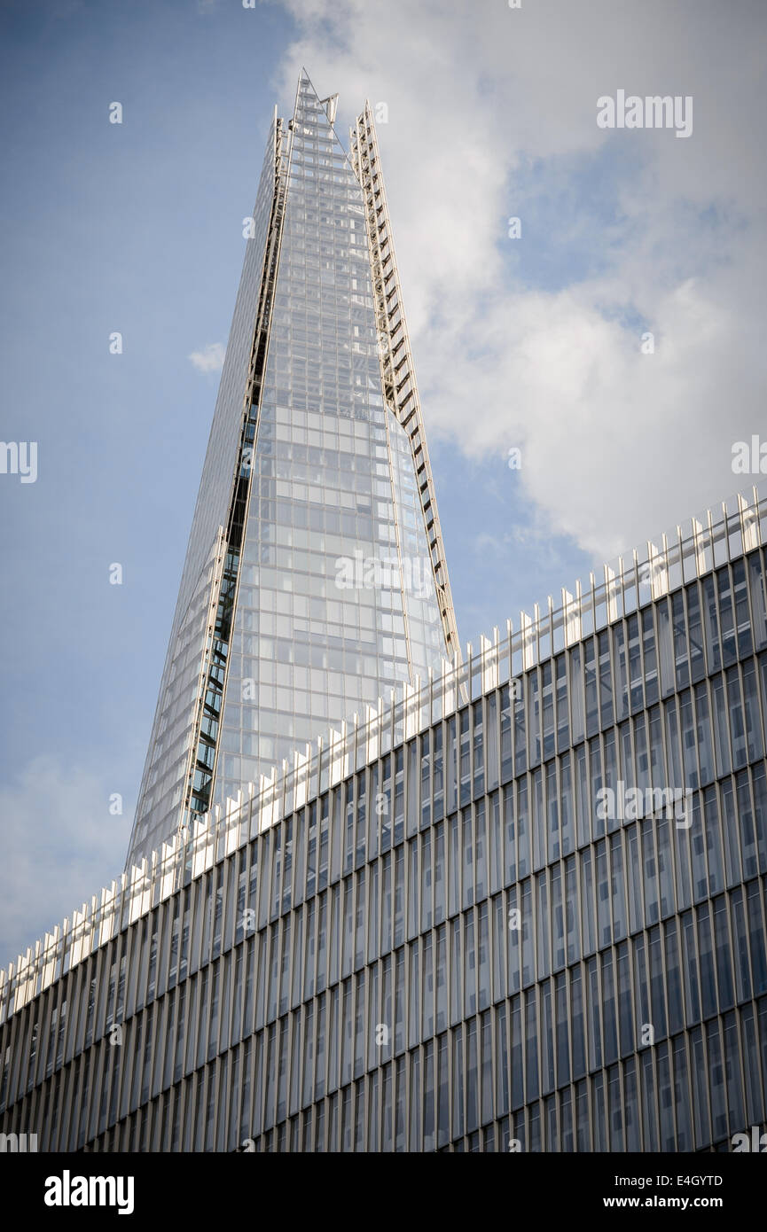 Looking up from below at the Shard Building 32 London Bridge Street in ...