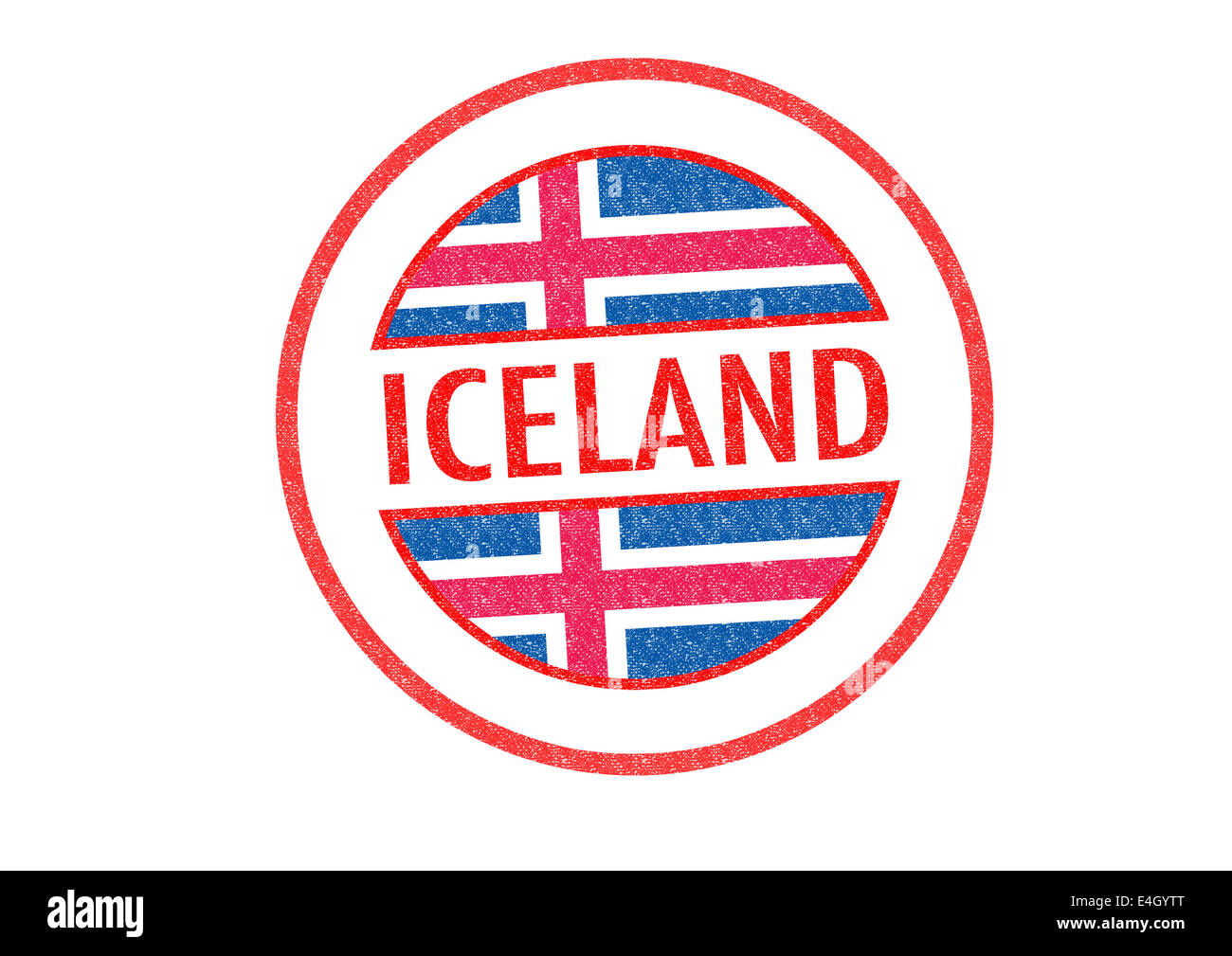 Passport-style ICELAND rubber stamp over a white background Stock Photo ...