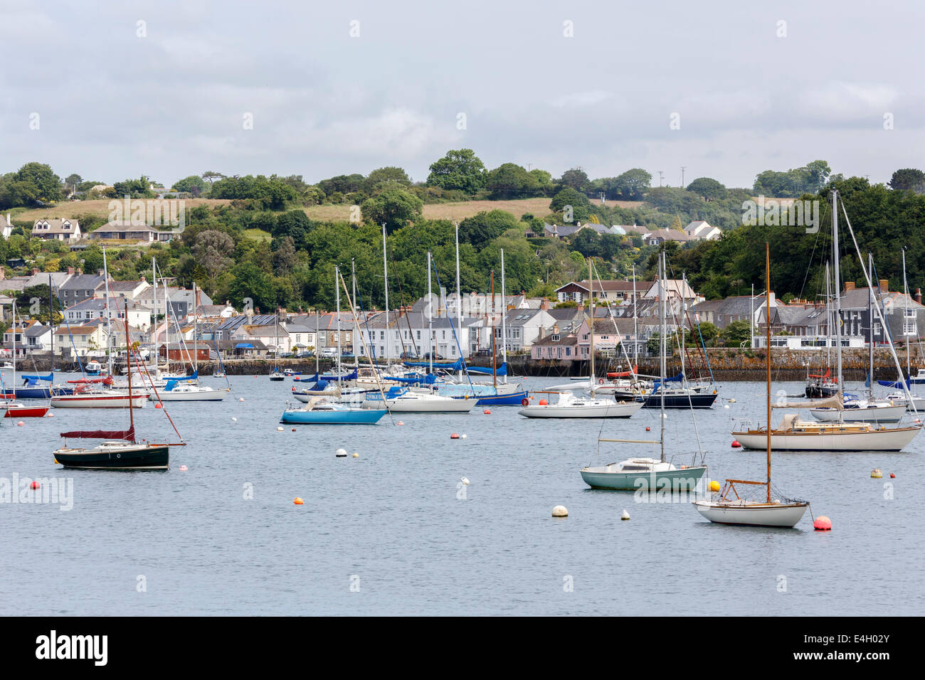flushing village opposite Falmouth cornwall england uk gb Stock Photo ...