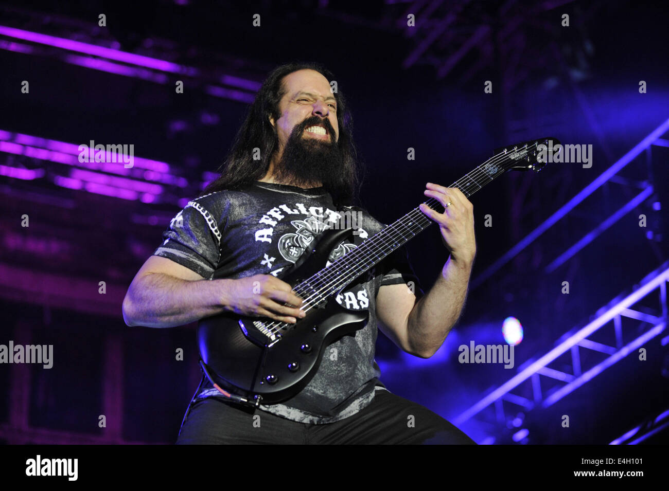 The guitarist of the US band Dream Theater, John Petrucci, performs at ...