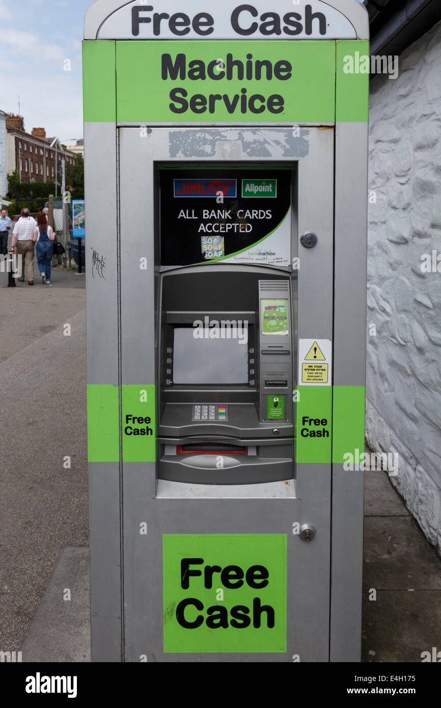 free cash dispenser atm machine Falmouth cornwall england uk gb Stock ...