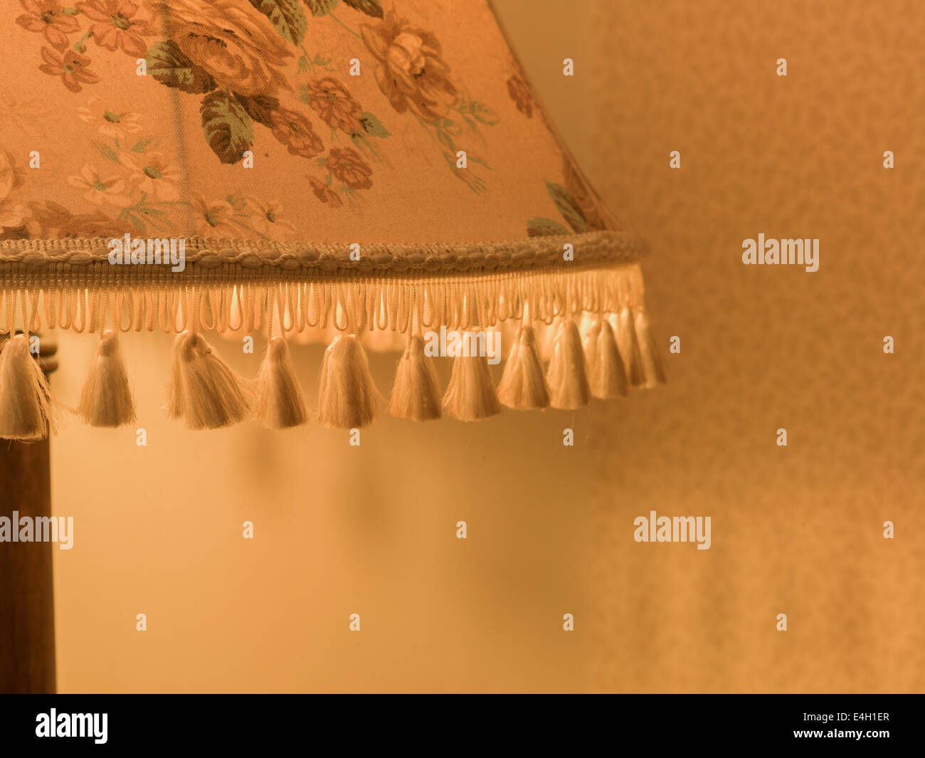 Old fashioned Lampshade in corner of room Stock Photo - Alamy