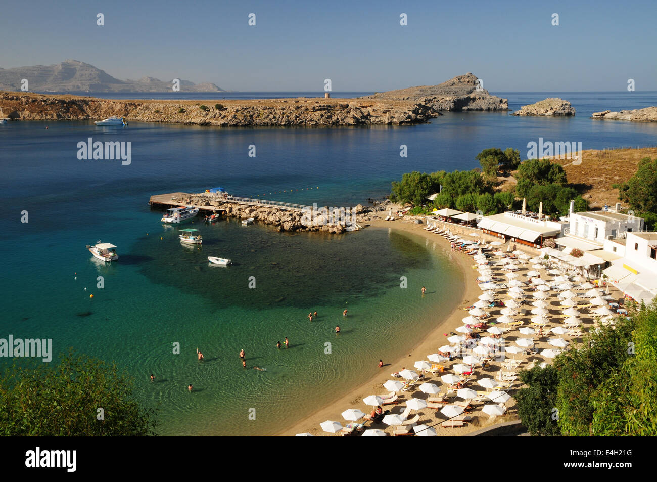 Lindos beach bathers hi-res stock photography and images - Alamy