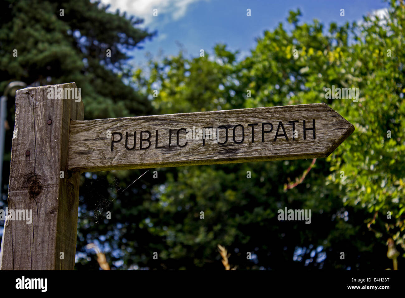 Public Footpath Sign Stock Photo - Alamy