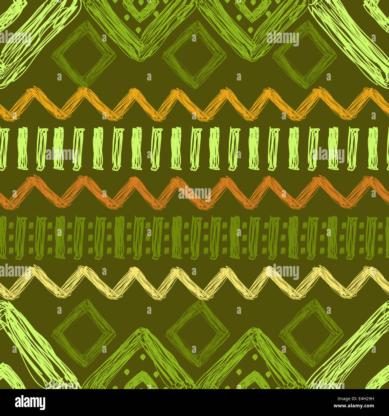 Seamless hand drawn geometric pattern Stock Photo - Alamy