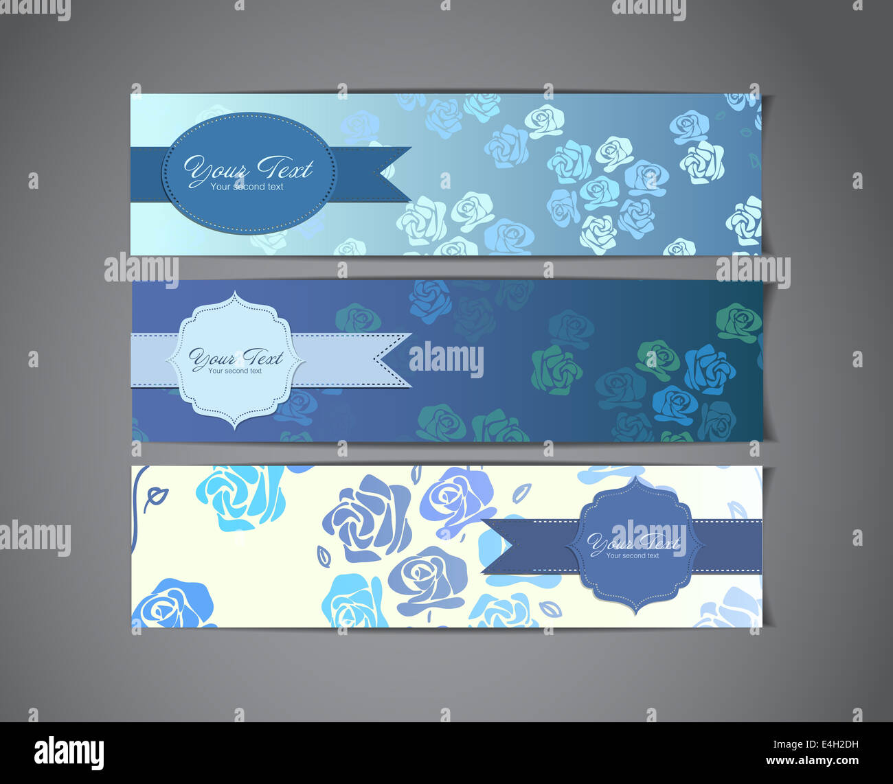vintage blue banners Stock Photo - Alamy