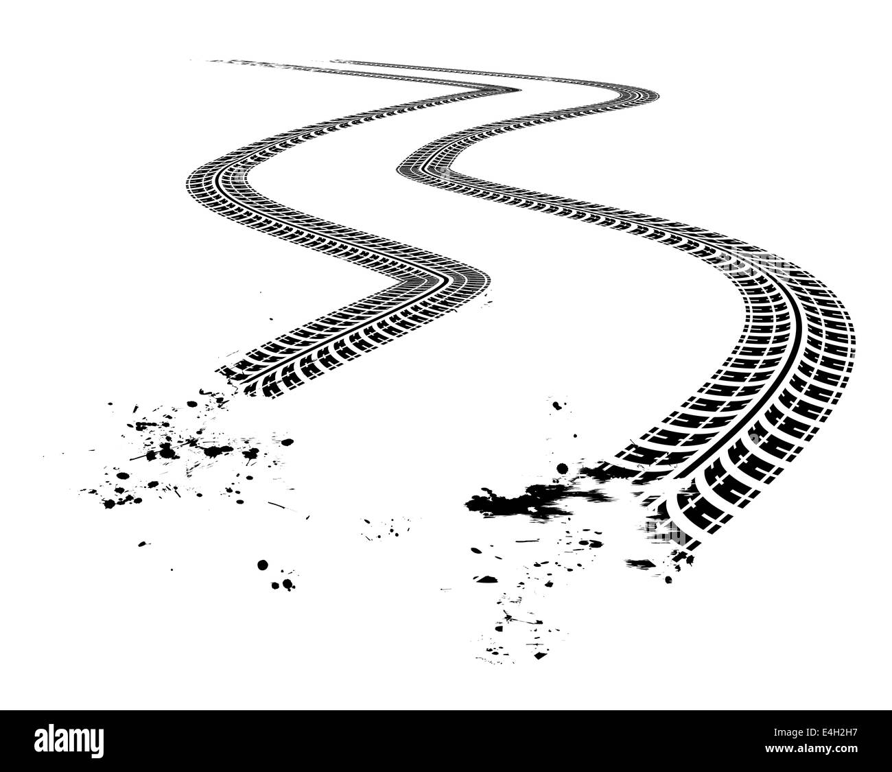 Tractor tyre tread outline Black and White Stock Photos & Images - Alamy