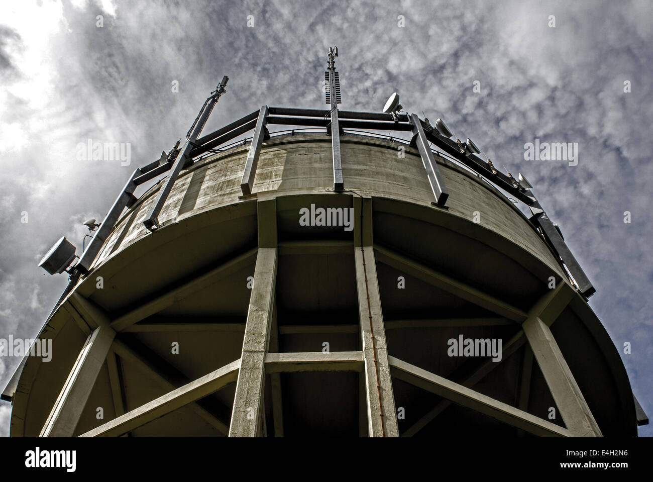 Water tower with antennas hi-res stock photography and images - Alamy