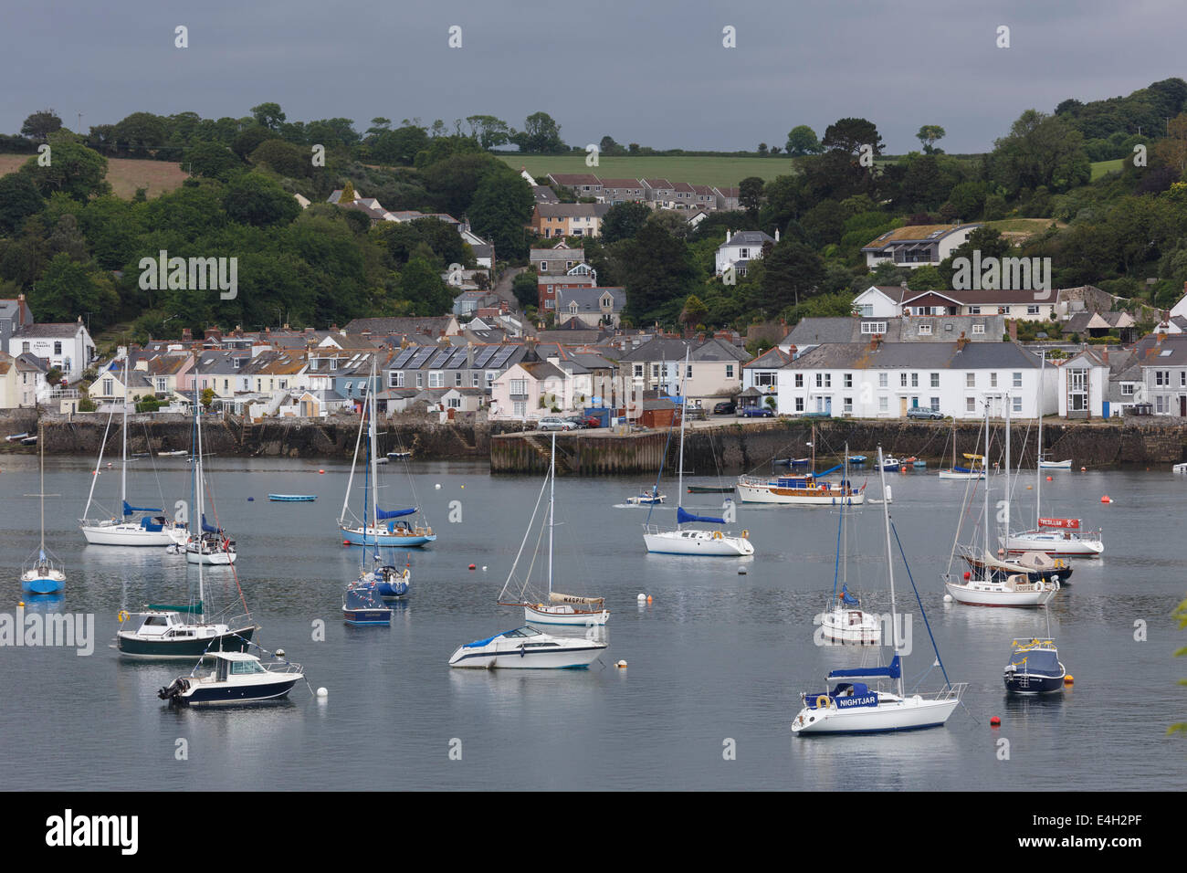 flushing scenic village opposite Falmouth cornwall england uk gb Stock ...