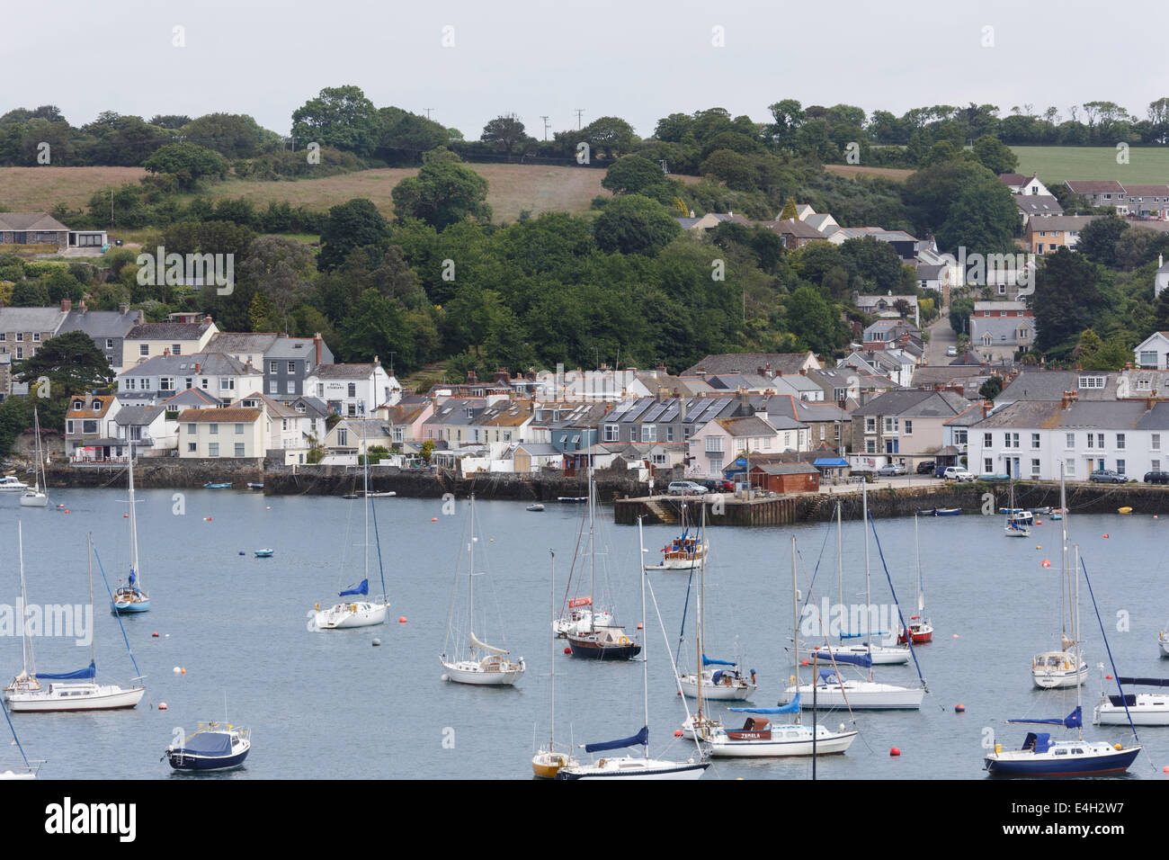 flushing village opposite Falmouth cornwall england uk gb Stock Photo ...
