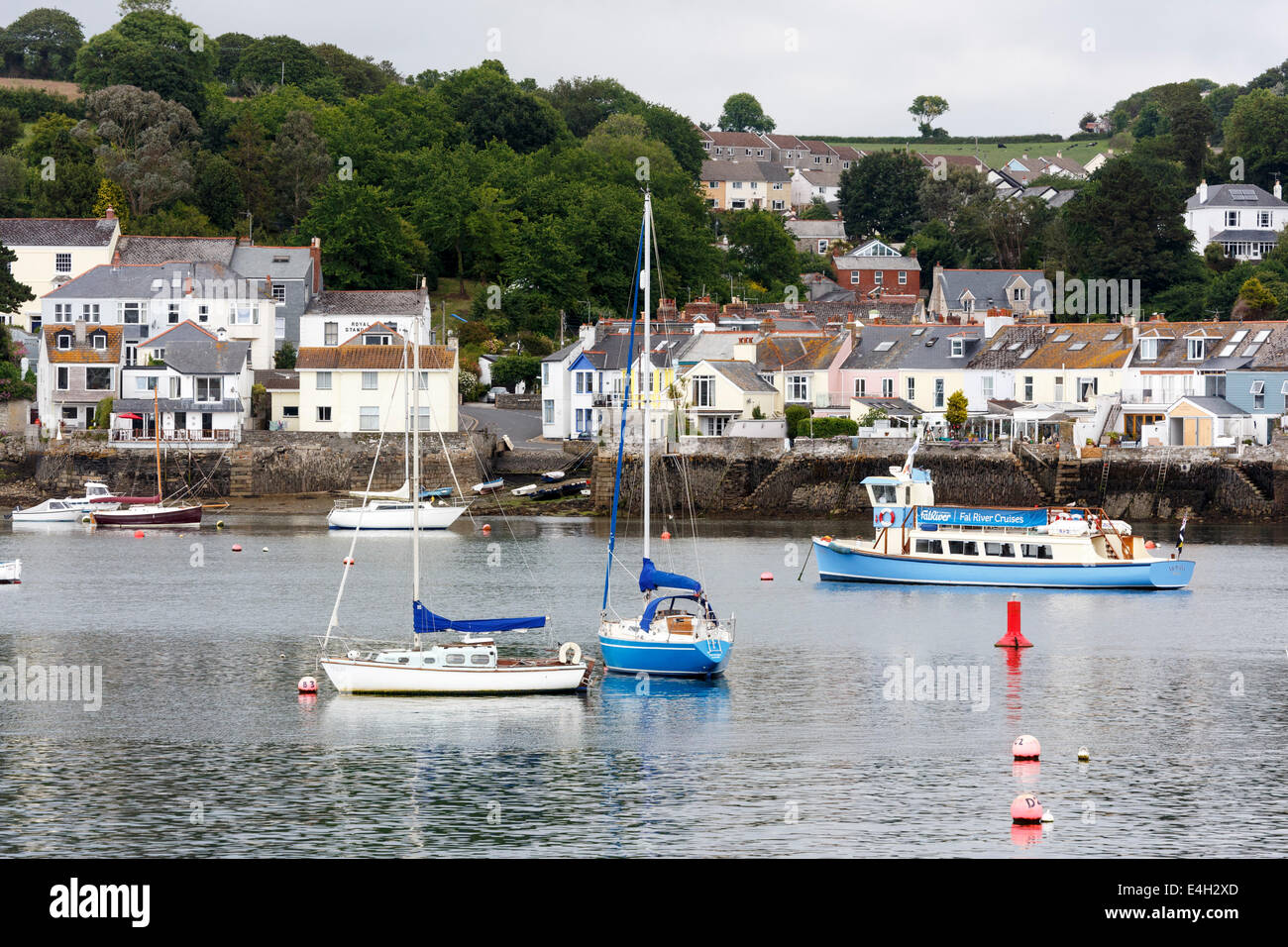 flushing scenic village opposite Falmouth cornwall england uk gb Stock ...
