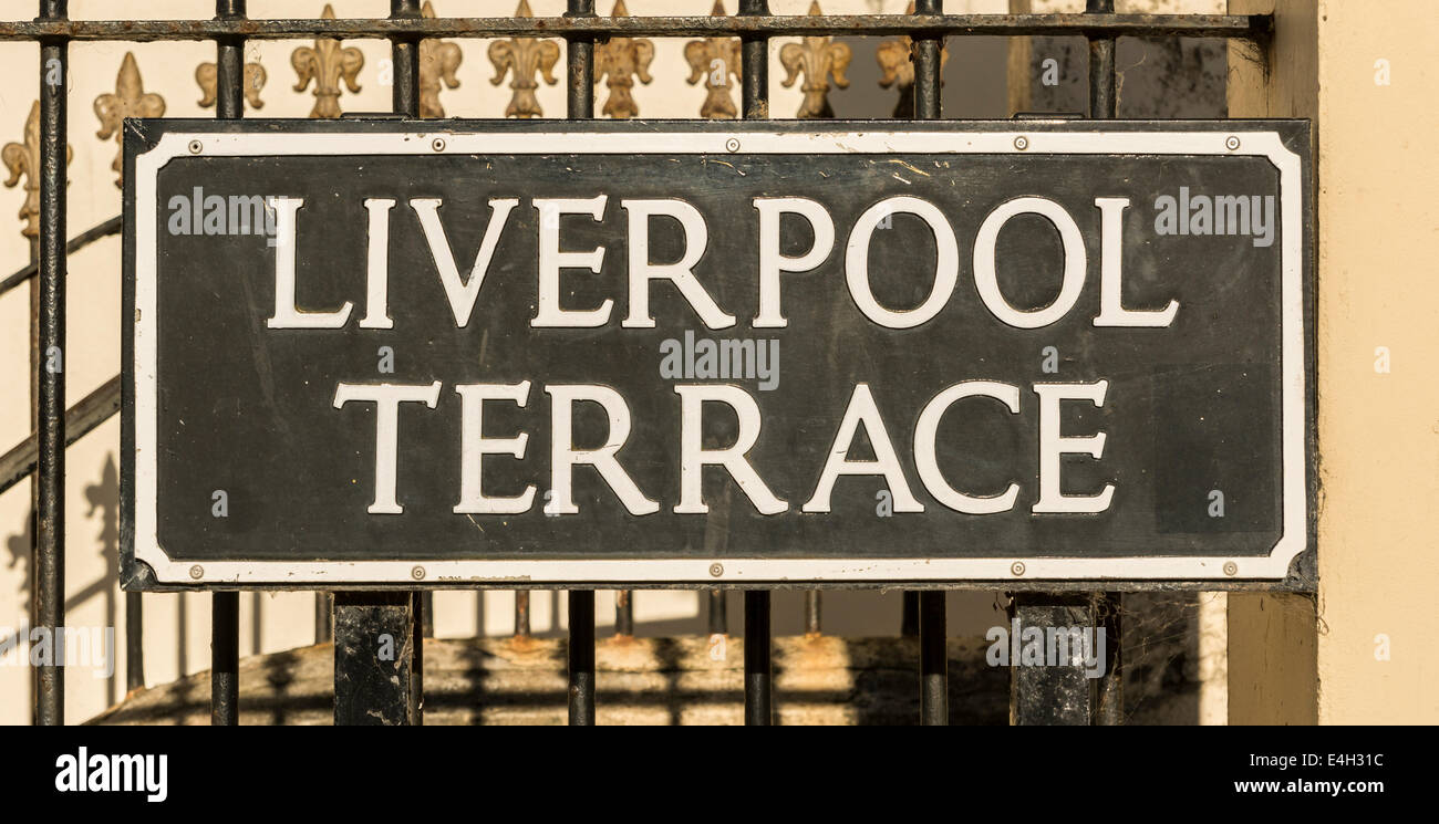 Liverpool Terrace - street / road name Stock Photo - Alamy