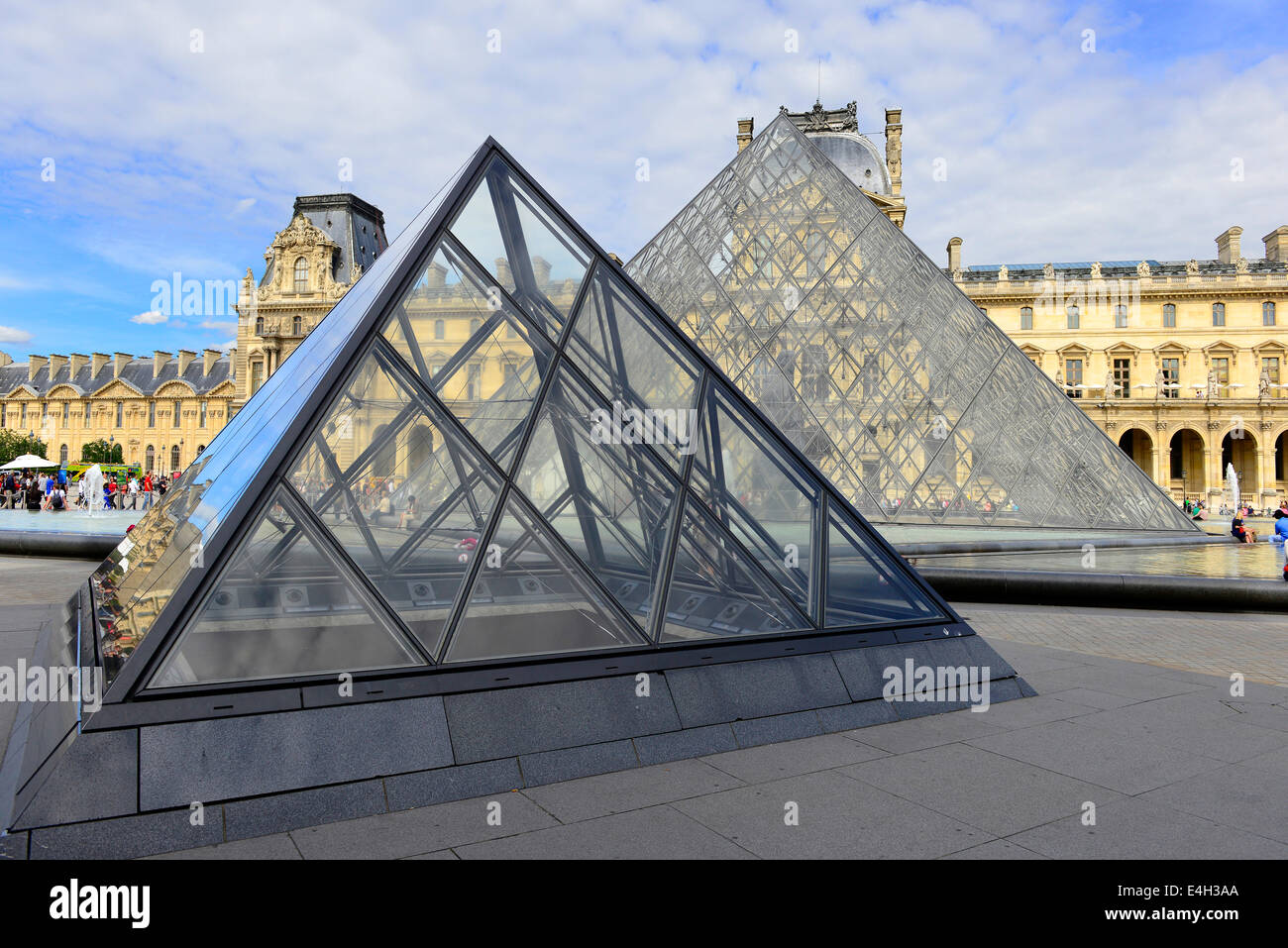 Pyramid The Louvre Museum Paris France Europe FR City of Lights Stock ...