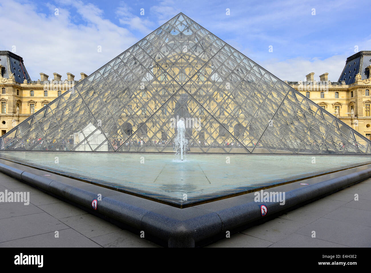 Pyramid The Louvre Museum Paris France Europe FR City of Lights Stock ...
