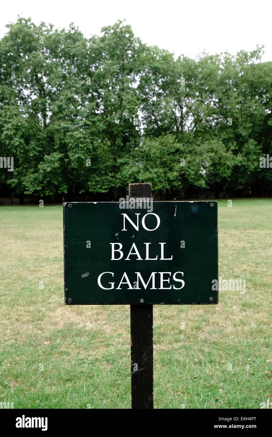 No Ball Games Stock Photo - Alamy