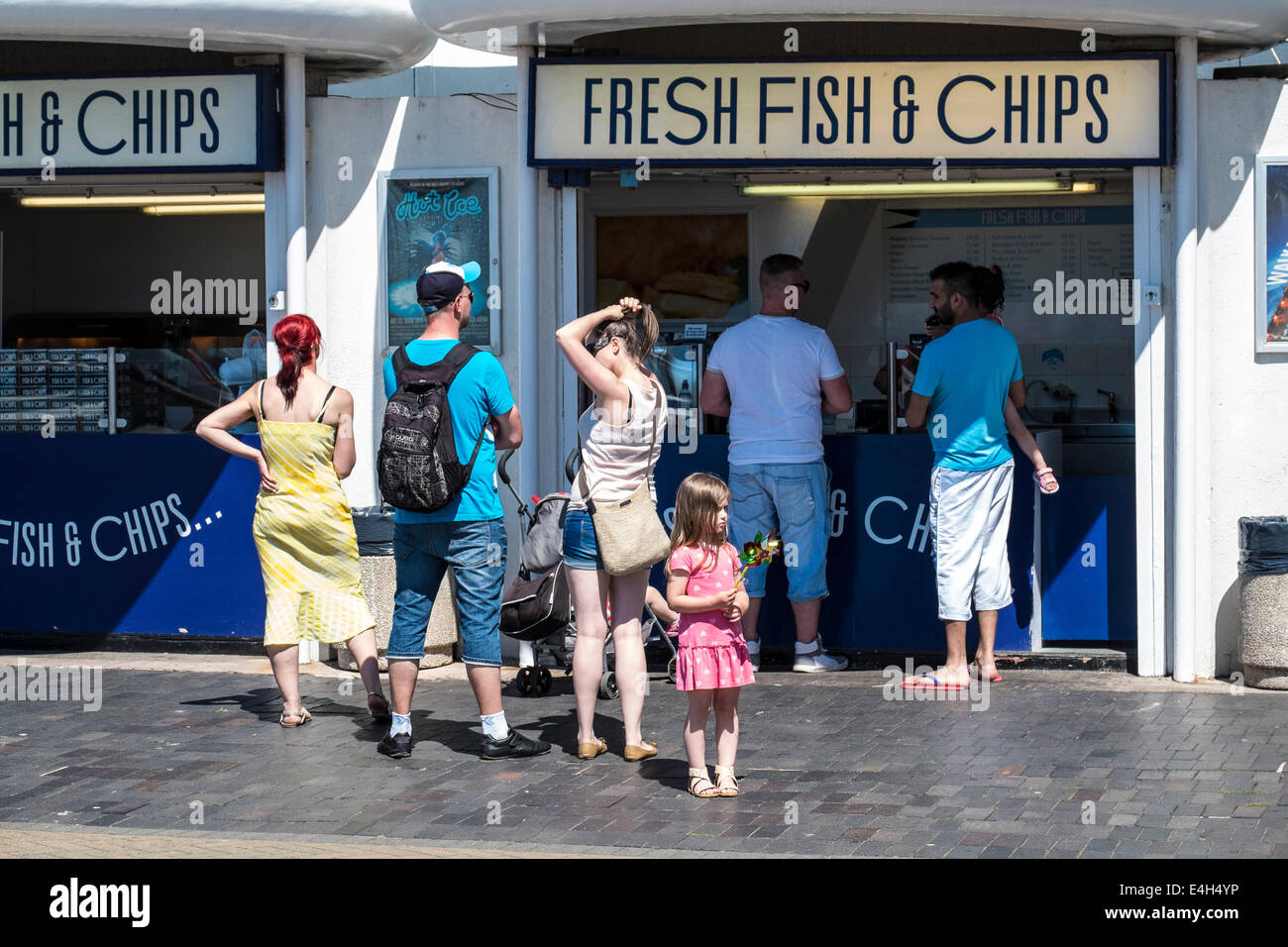 Traditional British sea-side food of Fish and Chips in Blackpool Stock ...