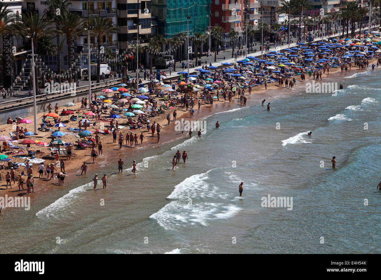 Benidorm beach levante sea people hi-res stock photography and images ...