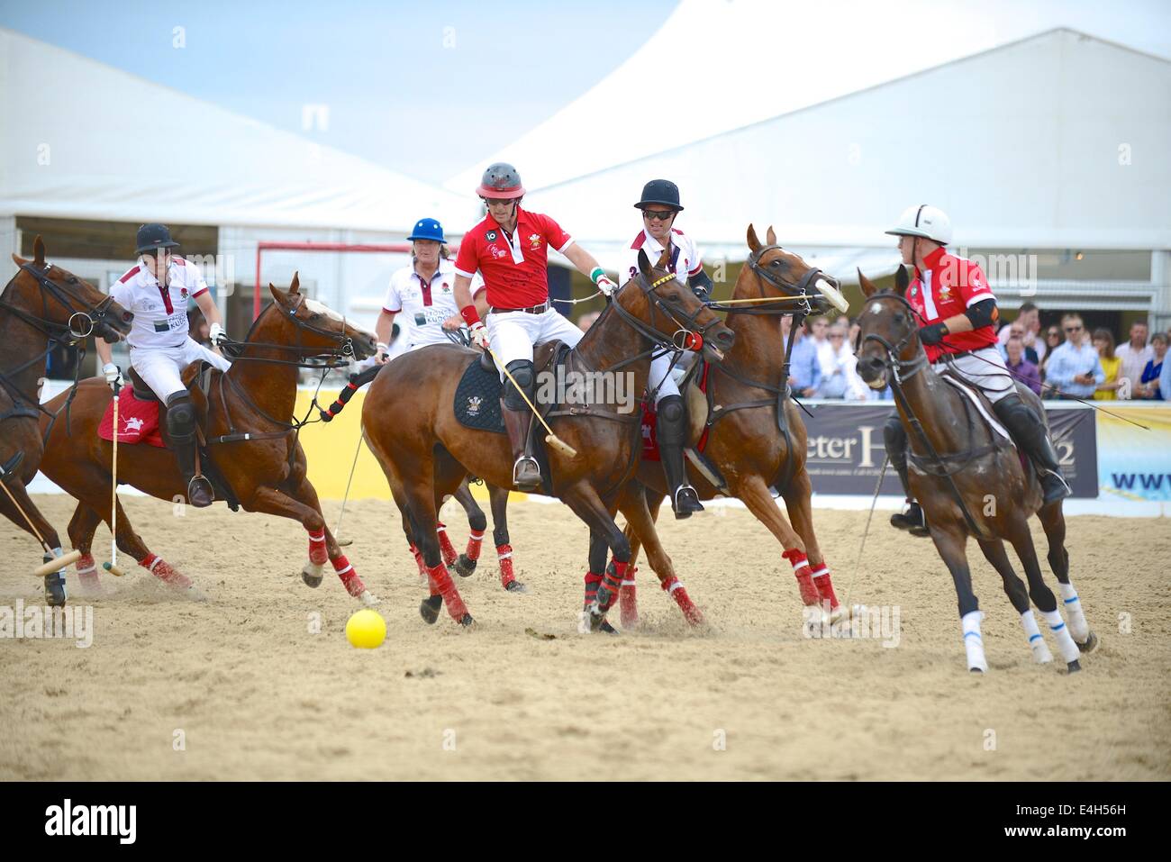 Sandbanks, Bournemouth, UK. 11th July, 2014. Asahi British Beach Polo ...