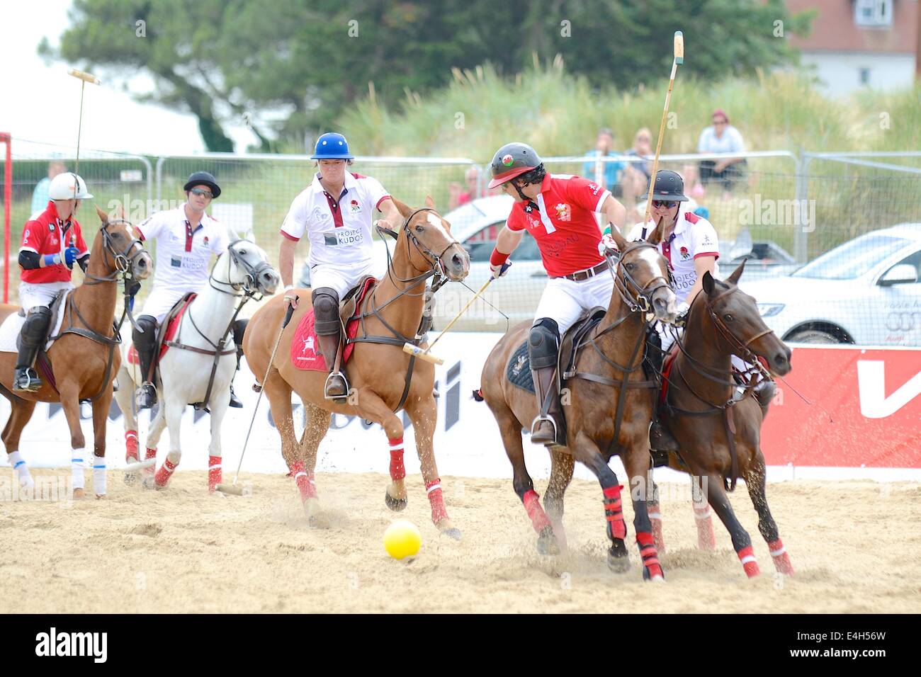 Sandbanks, Bournemouth, UK. 11th July, 2014. Asahi British Beach Polo ...
