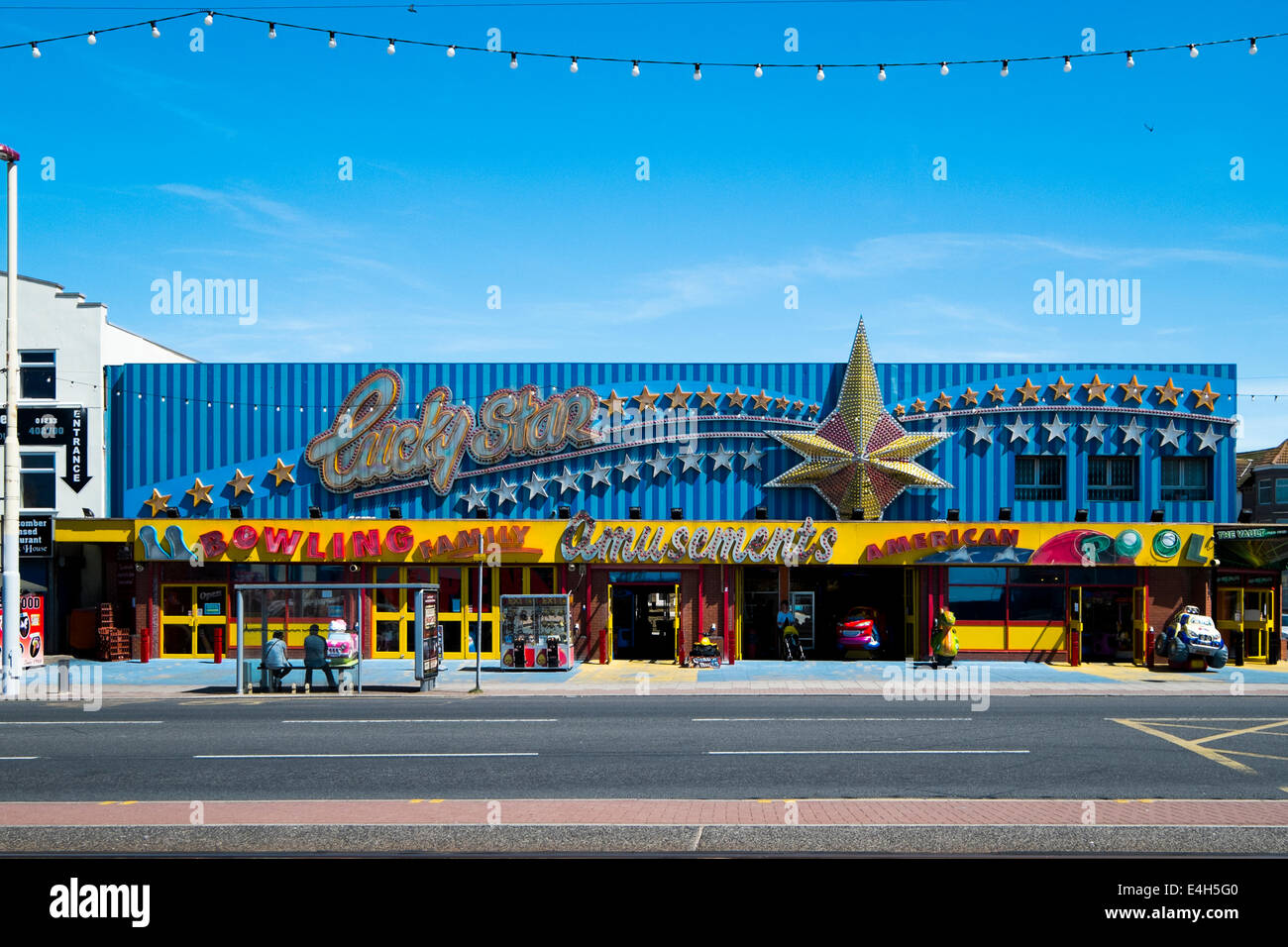 The Lucky Star Amusement Arcade on Blackpool's Promenade Stock Photo ...