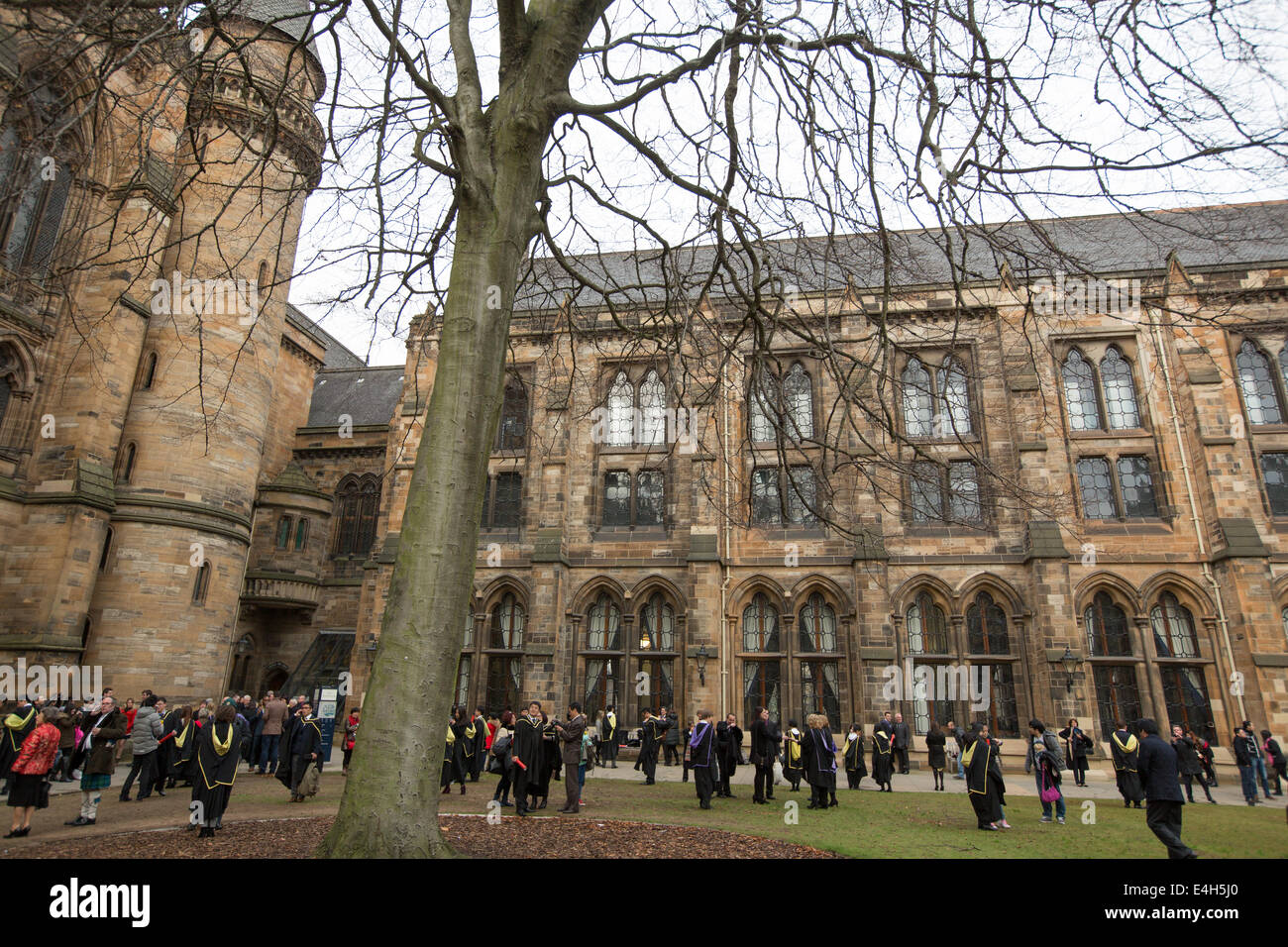 Graduation ceremony day at Glasgow University, Glasgow, Scotland Stock ...