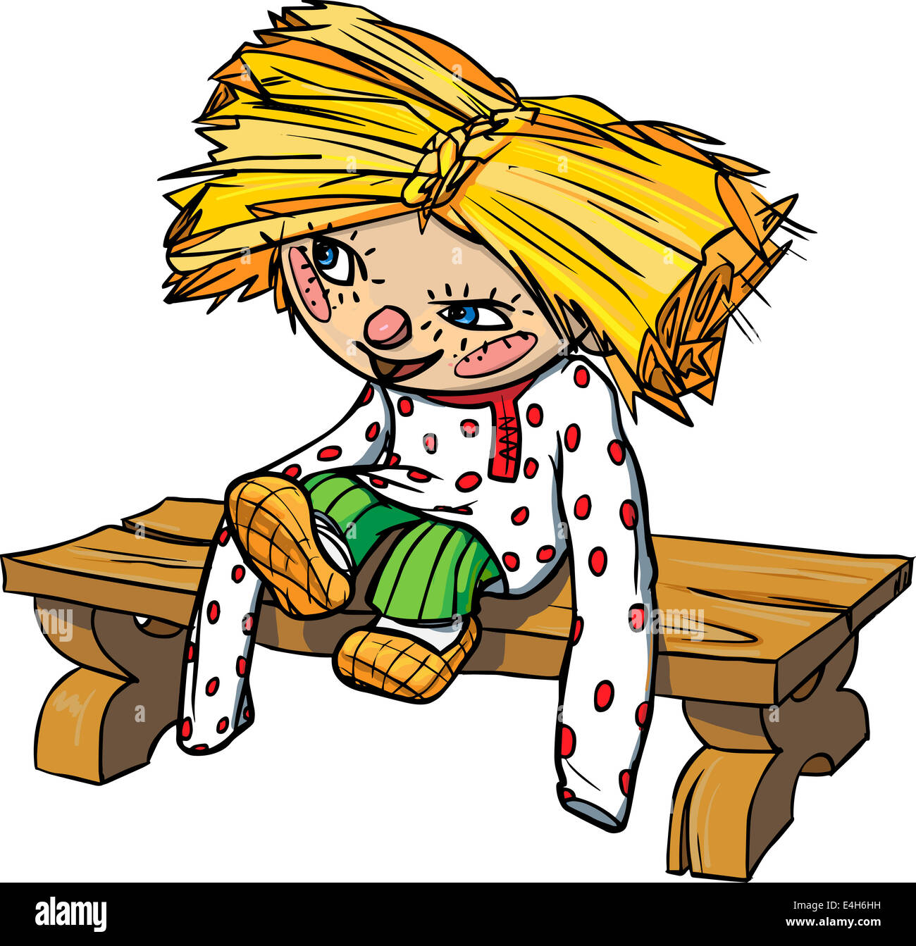 Cartoon illustration of a funny character in traditional Russian ...