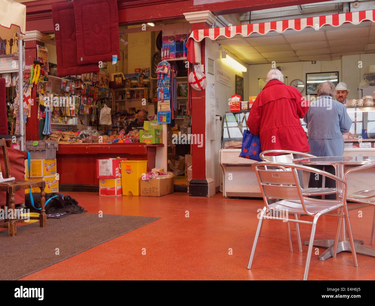 Altrincham Market Scenes. These are permanent stalls in the Victorian ...