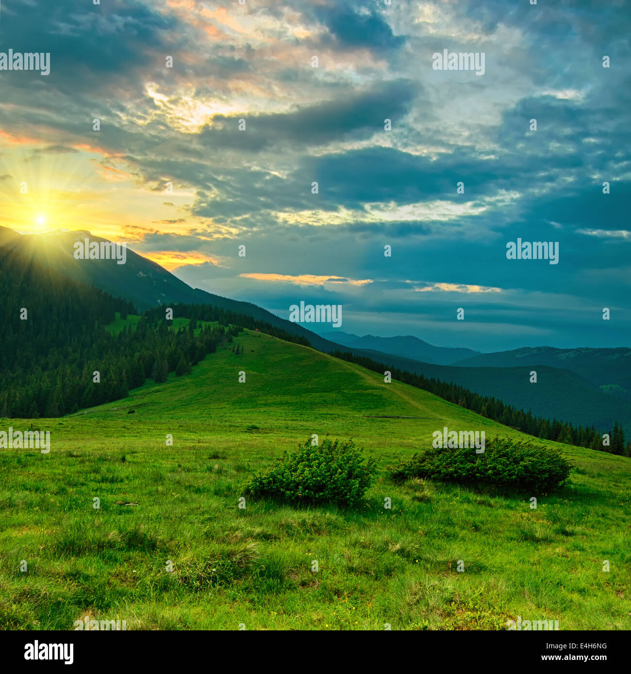 Carpathian mountain landscape Stock Photo - Alamy