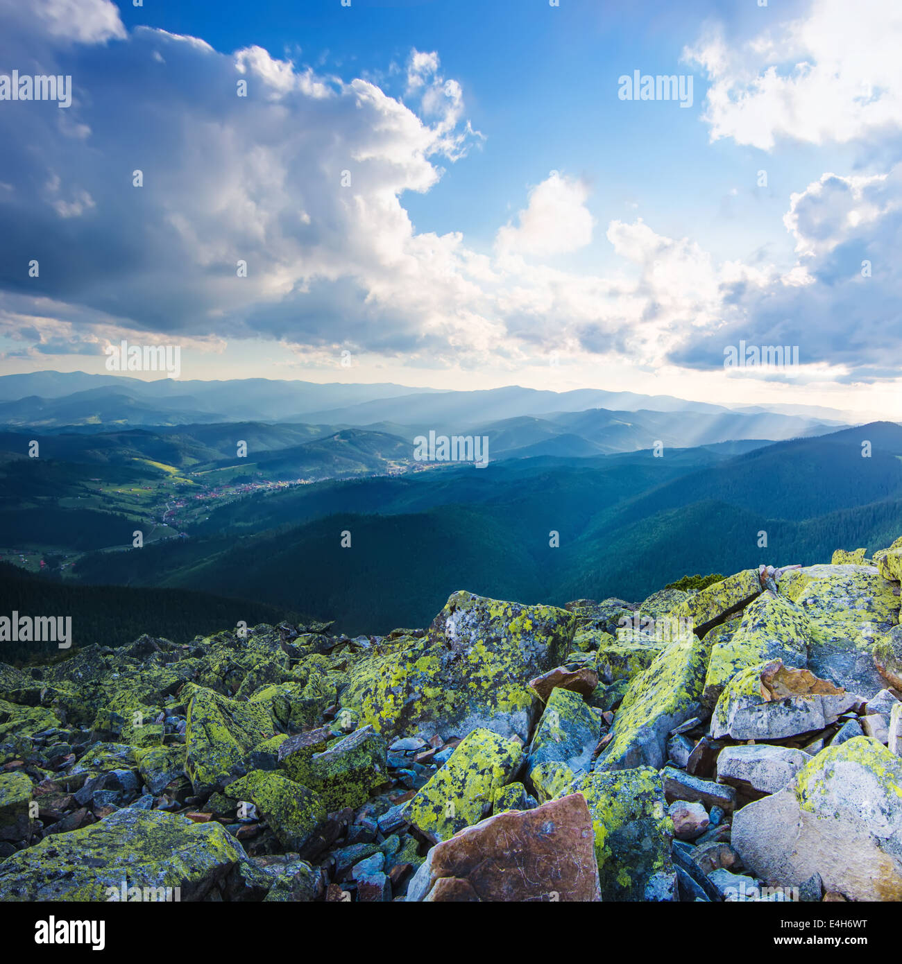 Carpathian mountain landscape Stock Photo - Alamy