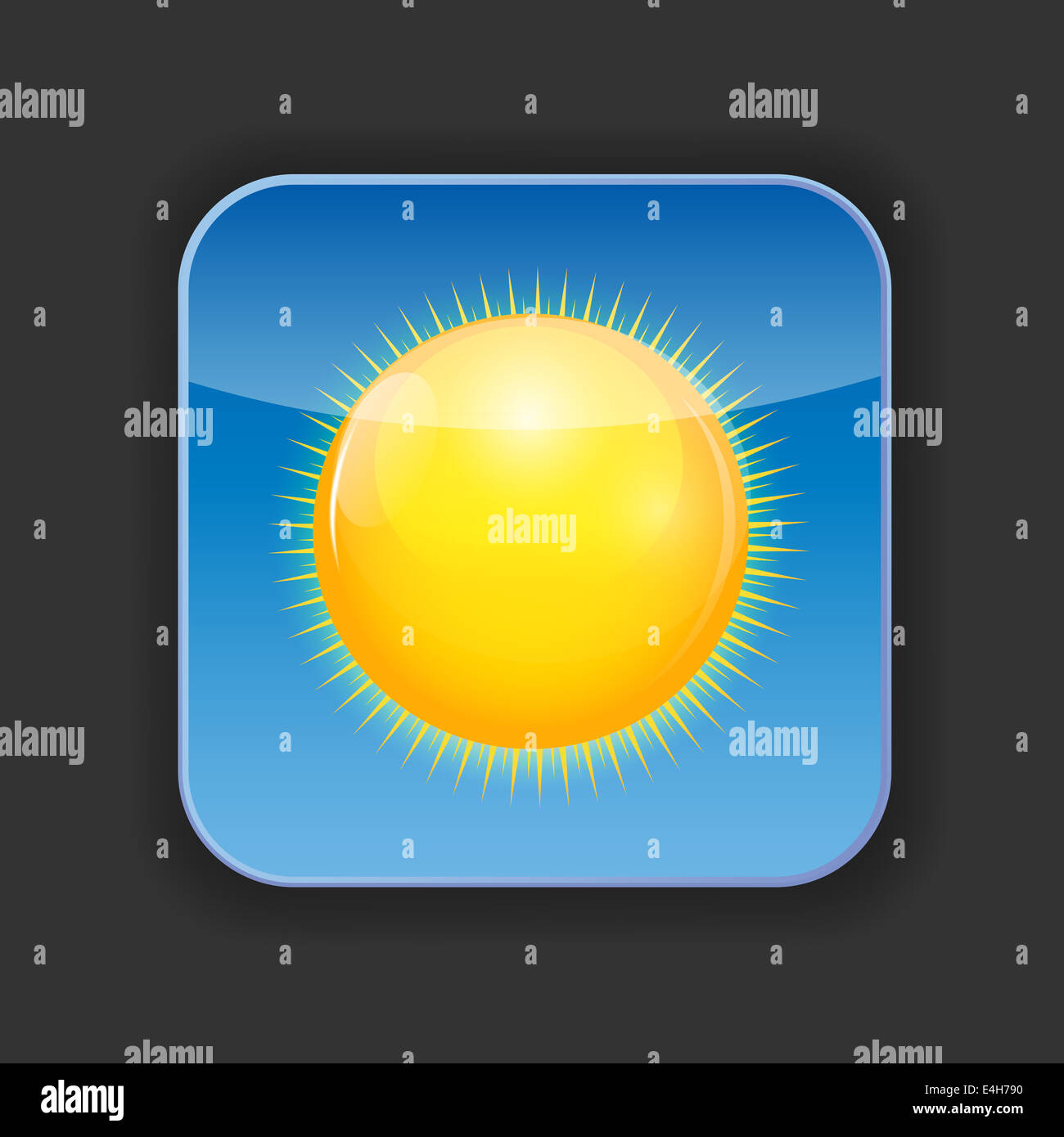 Sunny Shiny Button Vector Illustration Stock Photo - Alamy
