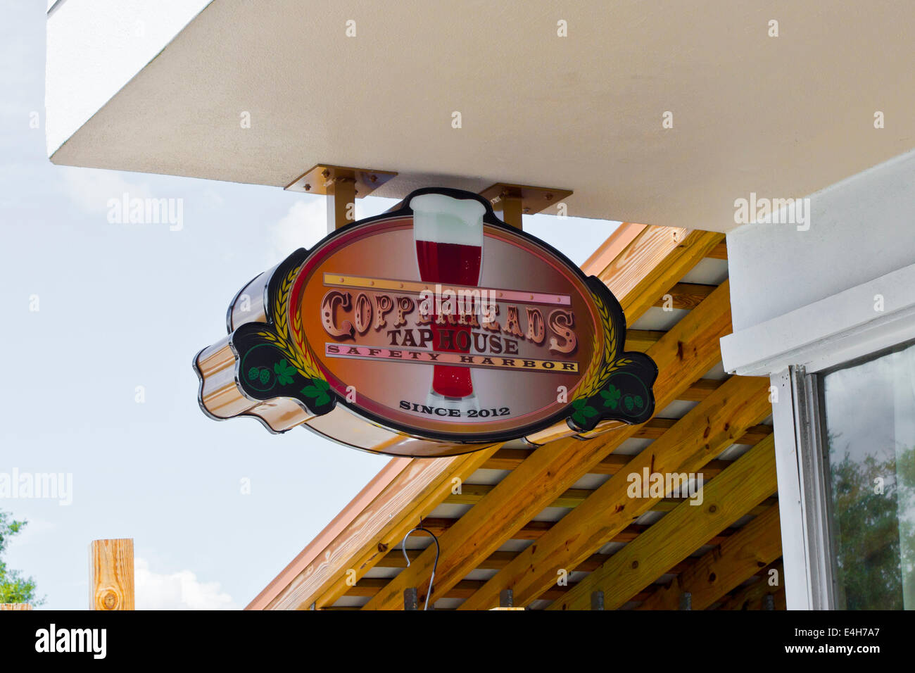 Copperheads Tavern or Bar Sign Stock Photo - Alamy