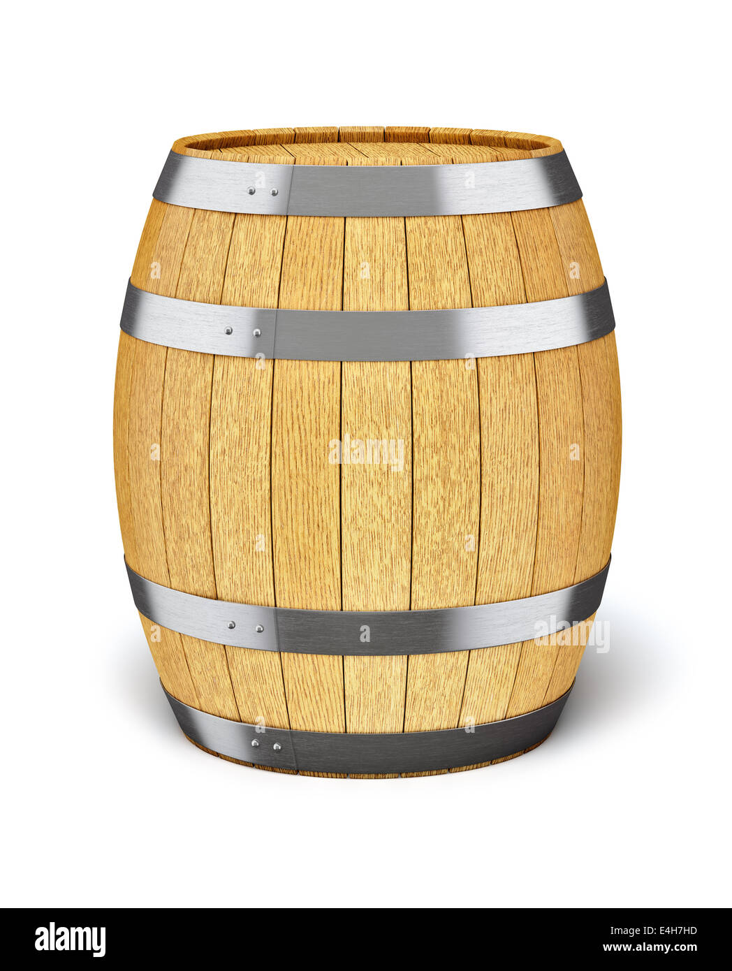 Wooden oak brandy wine beer barrel isolated on white background Stock ...