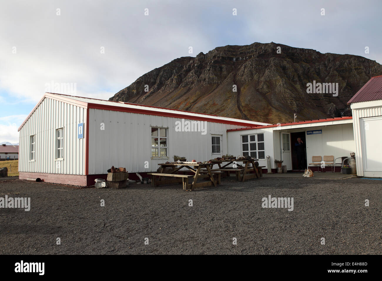 The Safn Museum, about shark meat production, at Bjarnahofn, Iceland ...