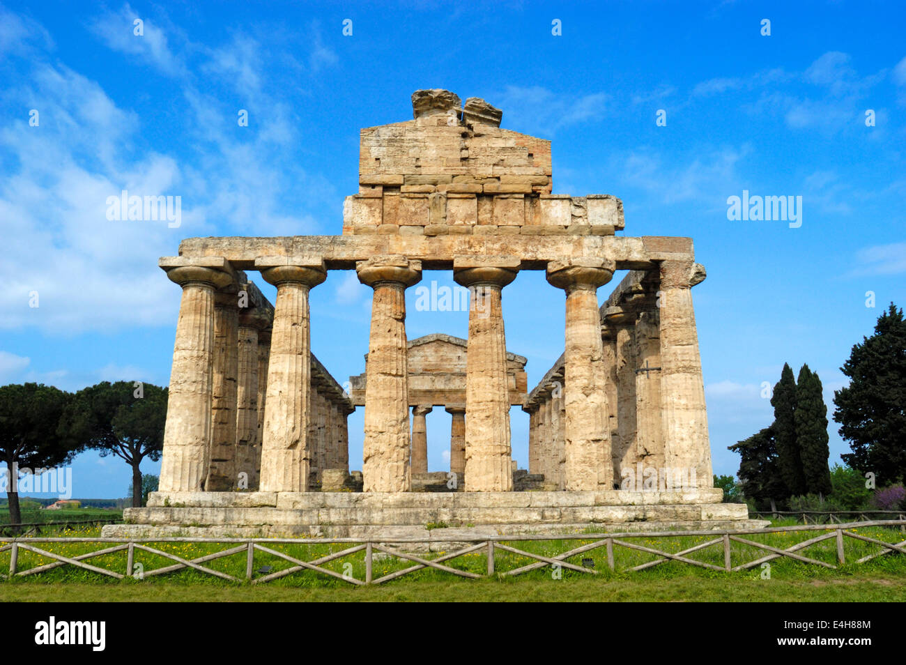 Paestum, Campania, Italy. Remains of Greek settlement founded c600BC ...