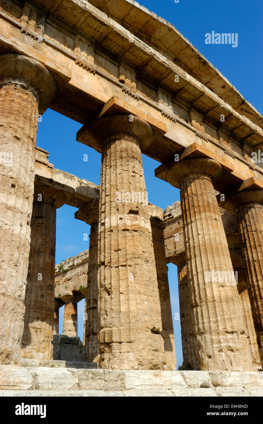 Paestum, Campania, Italy. Remains of Greek settlement founded c600BC ...