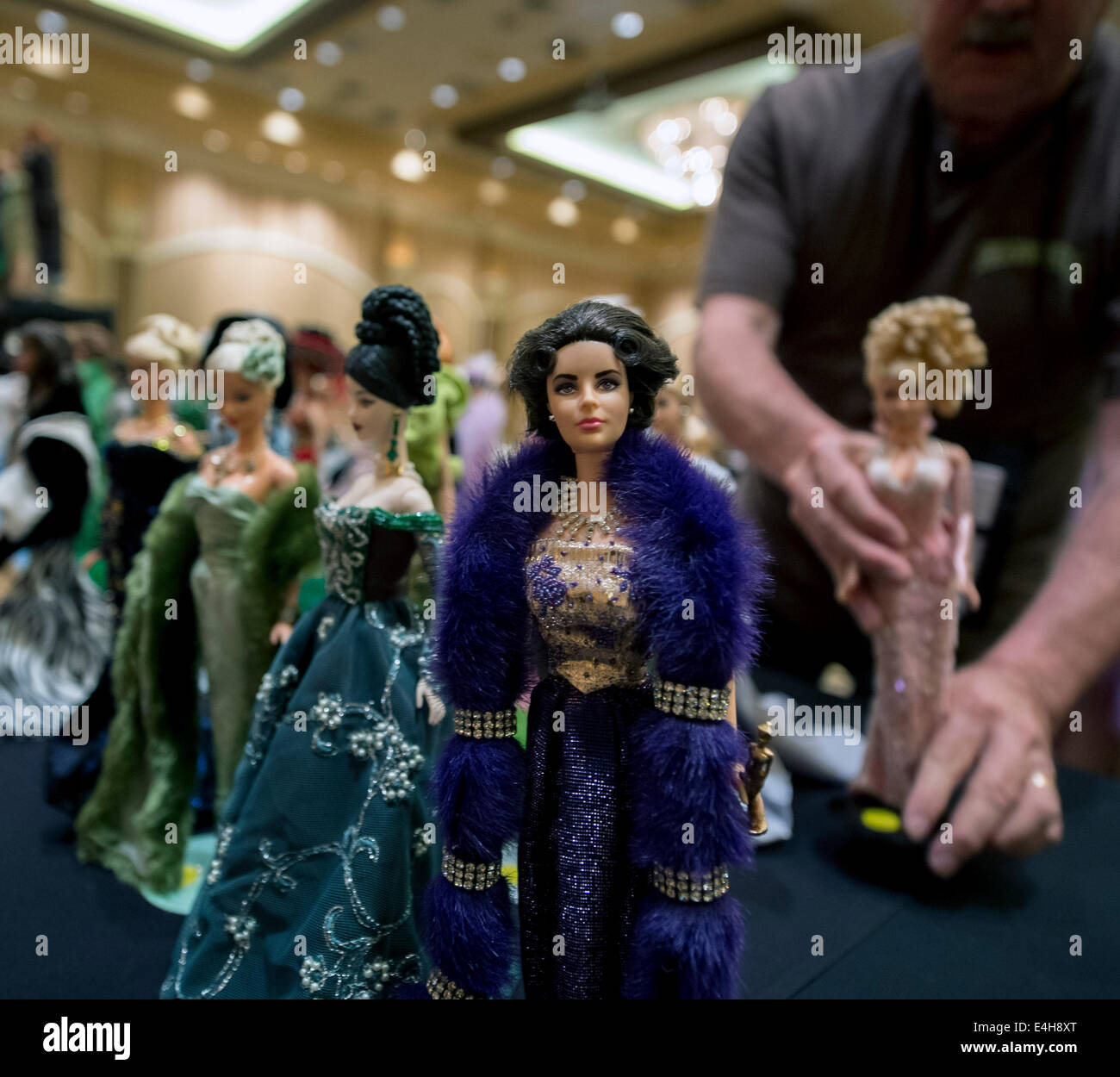 Las Vegas, Nevada, USA. 11th July, 2014. A Liz Taylor fashion doll ...