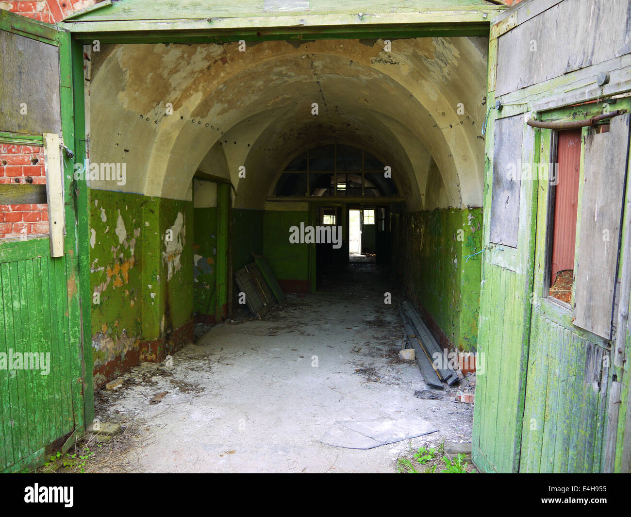 Interior of an abandoned Soviet military base, Latvia Stock Photo - Alamy