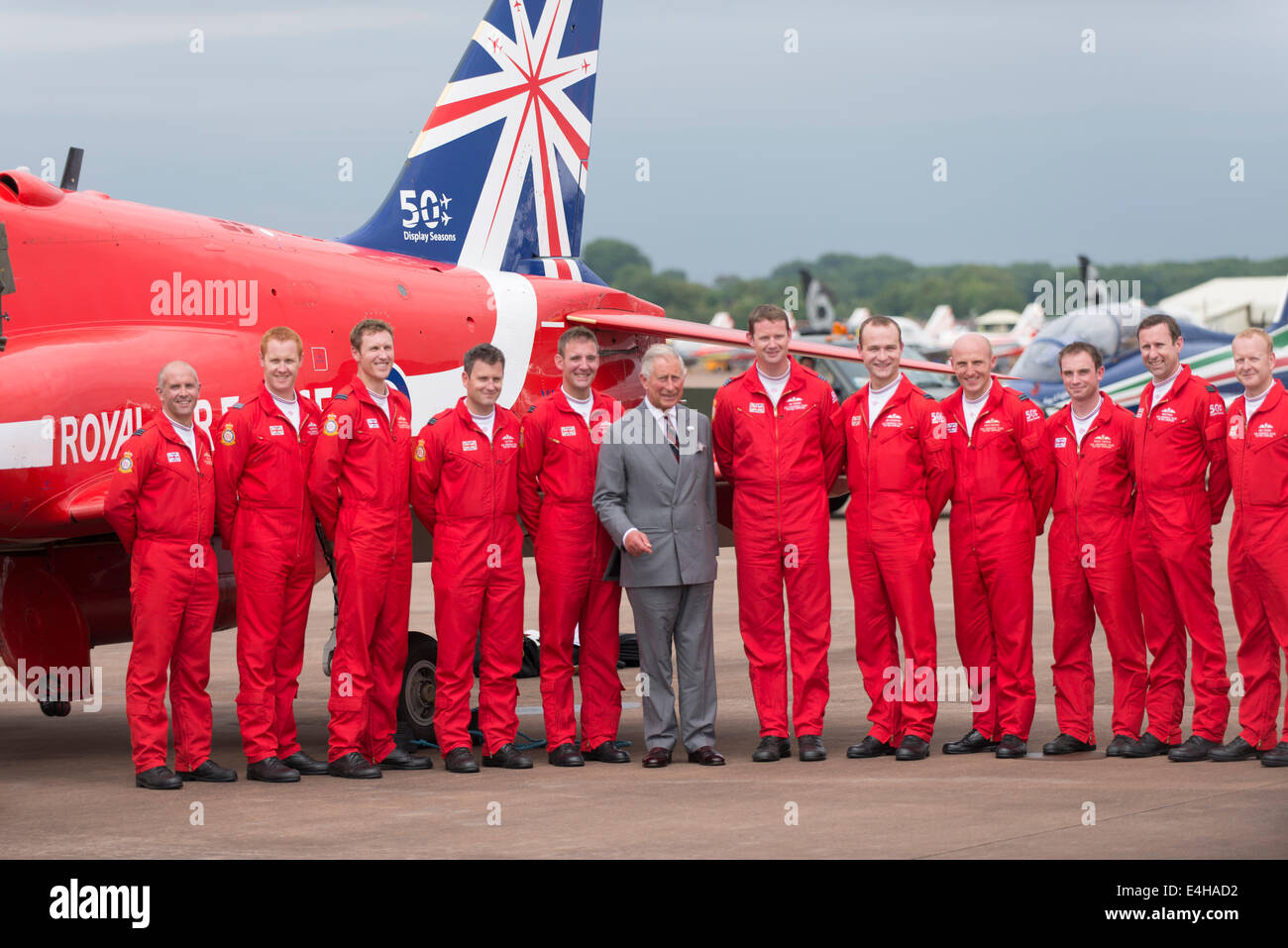RAF Fairford, Gloucestershire UK. 11th July 2014. HRH The Prince of ...