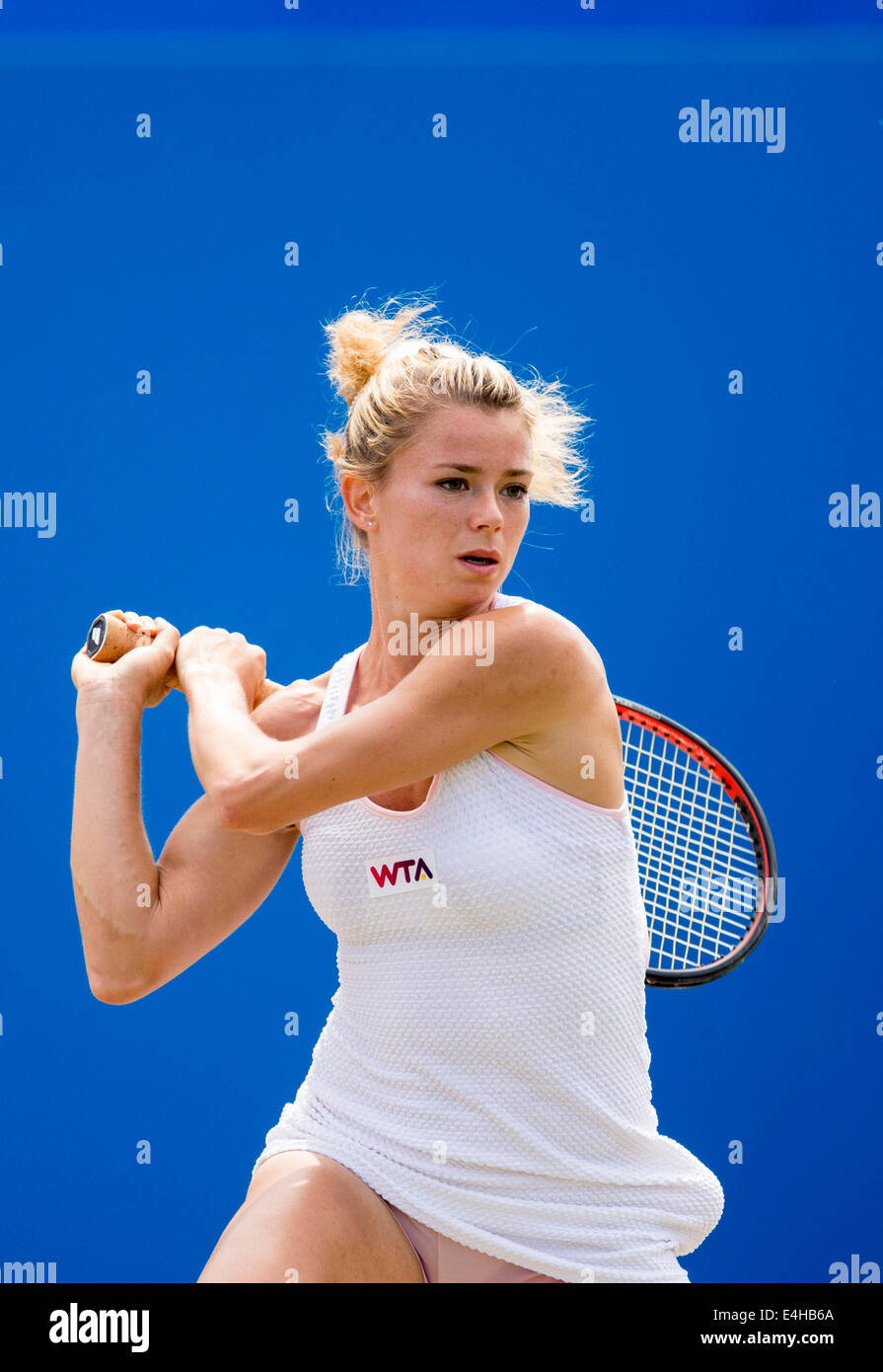 AEGON International 2014 - Camila Giorgi in action playing single ...