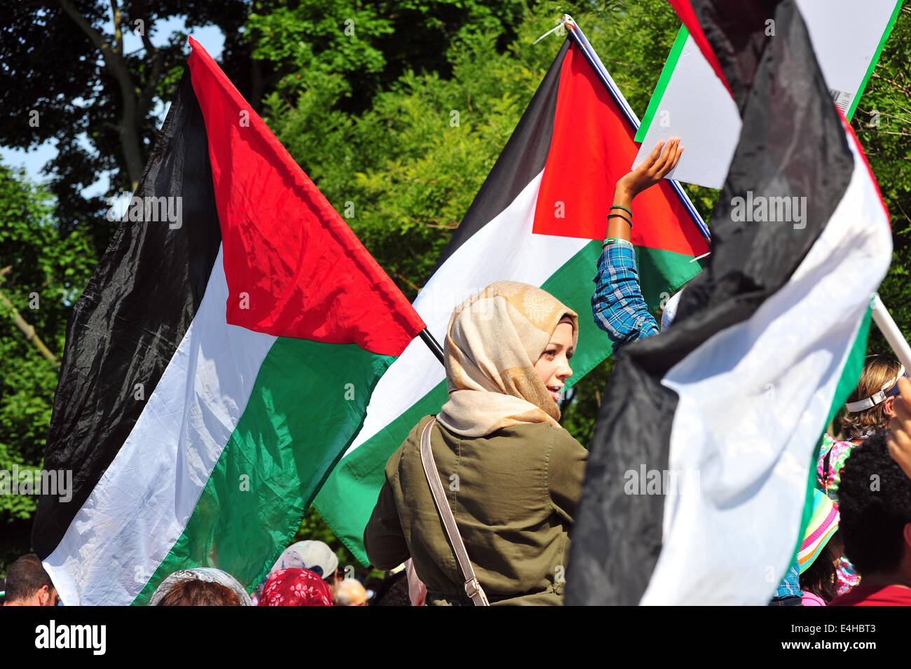 Woman Waving Flags High Resolution Stock Photography and Images - Alamy