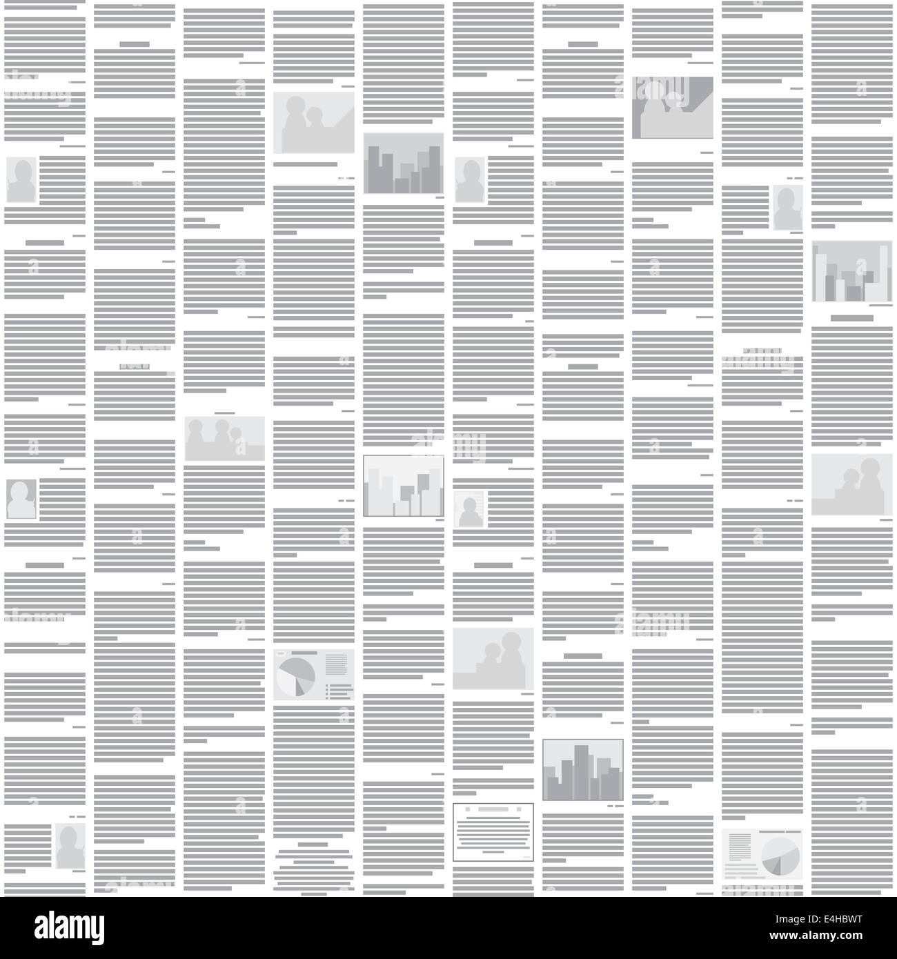 Seamless newspaper pattern - abstract monochrome background for design ...