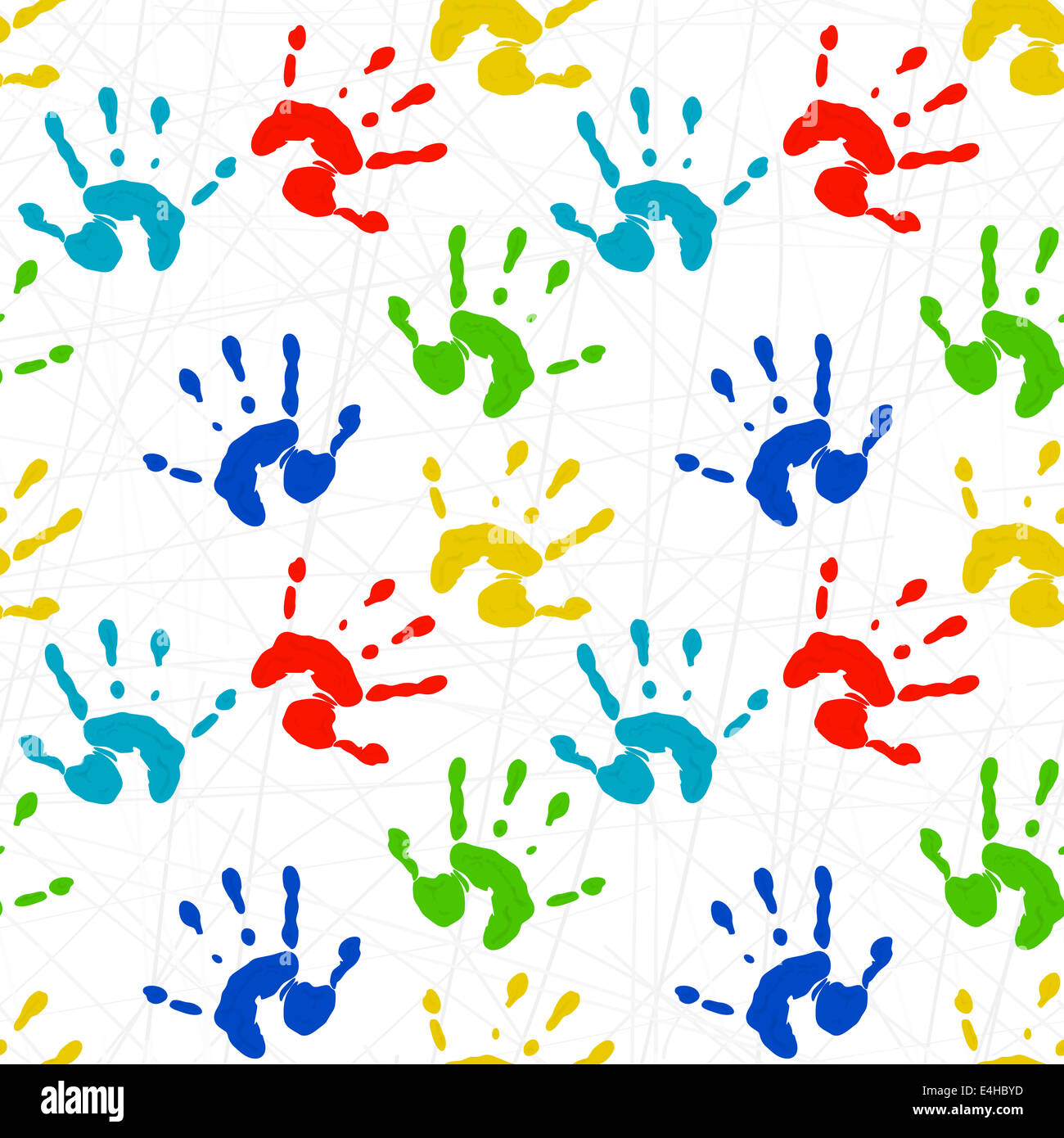 Seamless texture with colorful prints of children's hands Stock Photo ...
