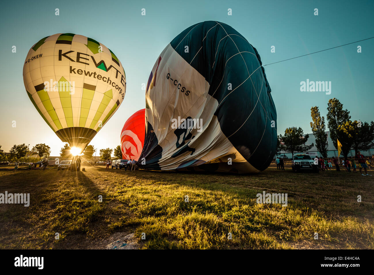 Hot air balloon on ground europe hi-res stock photography and images ...