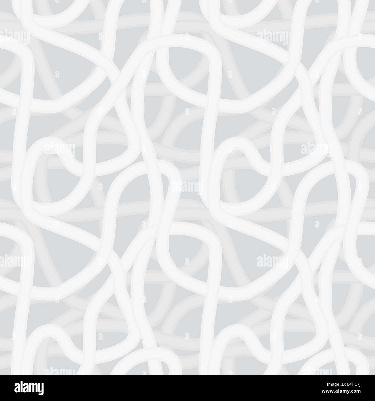 Seamless pattern - Continuous interlocking shapes similar to noodles ...