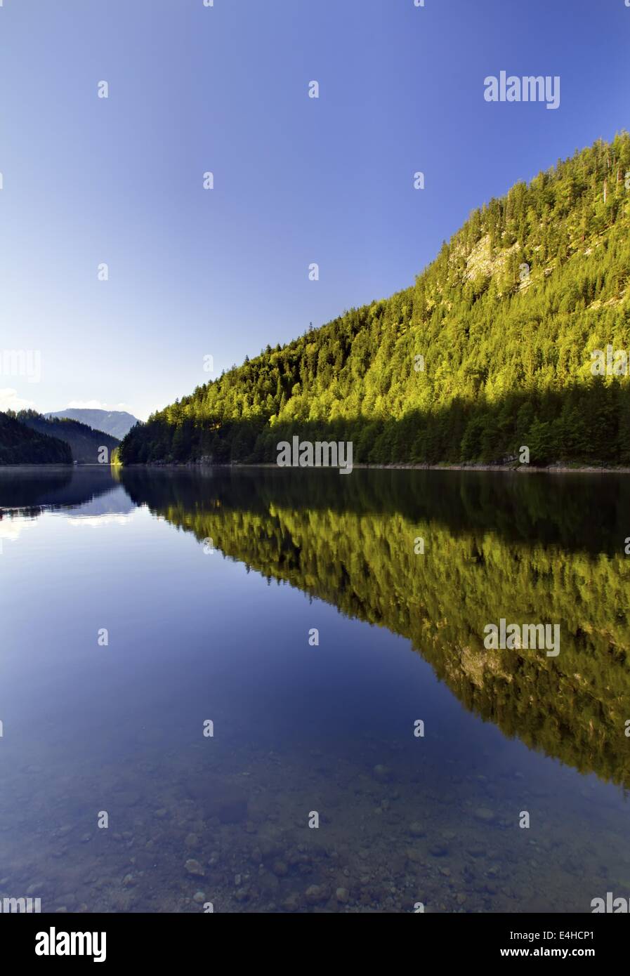 Beautiful lake with transparent cristal water in summer Stock Photo - Alamy